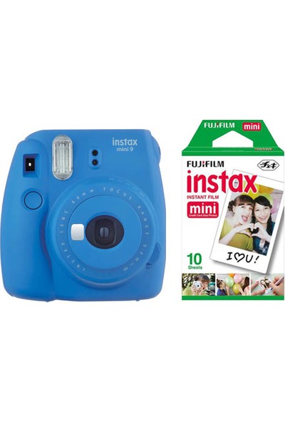 Instax mini 9 Makine+10'lu Film+Askı