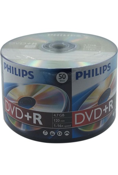 Philips 50 lik 4.7 GB DVD+R 1 Koli (12 Paket)