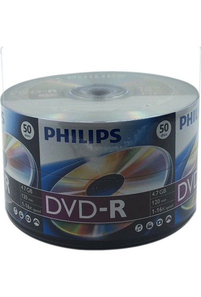 Philips 50'lik 4.7 GB DVD-R 1 Koli (12 Paket)