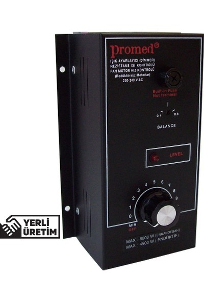 Promed Pano Tipi 2000 Watt Dimmer & Rezistans Fan Motor Devir Kontrol Promed Pano Tipi 2000 Watt Dimmer & Rezistans Fan Motor Devir Kontrol