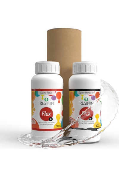 Resinin Flex 1000 Gr A+B Esnek Şeffaf Epoksi Döküm Reçinesi (Esnek Hacim) Resinin Flex 1000 Gr A+B Esnek Şeffaf Epoksi Döküm Reçinesi (Esnek Hacim)