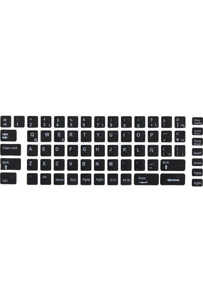 Notebookuzman İspanyolca Klavye Sticker Siyah Renk Notebook Ve Pc Uyumlu Notebookuzman İspanyolca Klavye Sticker Siyah Renk Notebook Ve Pc Uyumlu