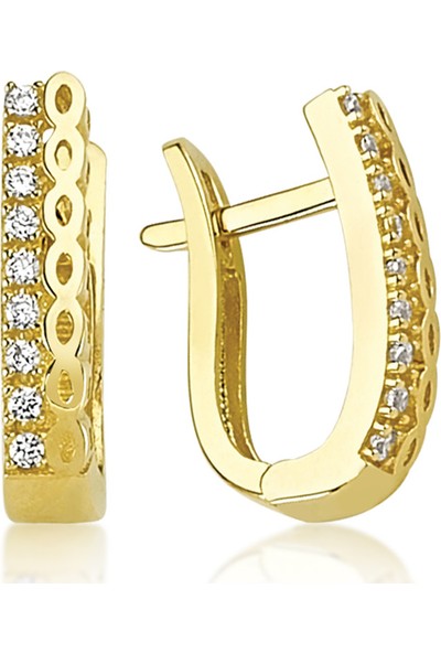 Lilarote Fantezi Altın Küpe