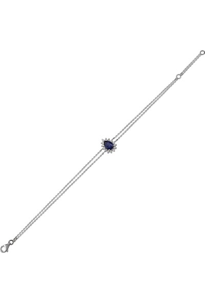 Lilarote Pırlanta Safir Bileklik