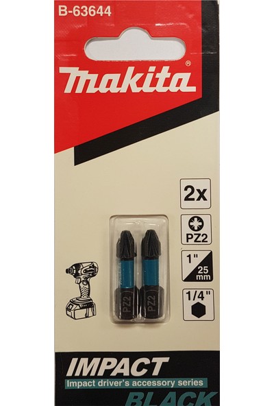 Makita Pz 2'li 25 mm Bits Uç Impact Black Makita Pz 2'li 25 mm Bits Uç Impact Black
