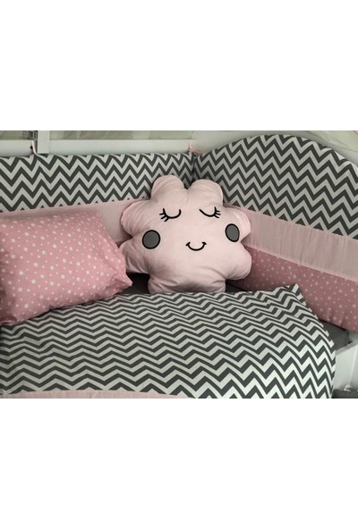 Mini Baby Yıldız ve Zigzag Desenli Pembe Bebek Uyku Seti 11 Parça Mini Baby Yıldız ve Zigzag Desenli Pembe Bebek Uyku Seti 11 Parça