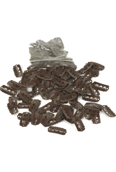 Miss Hair Saç Klipsi / Çıt Çıt Klips - Ch / 2 - Koyu Kahve - 10 Adet