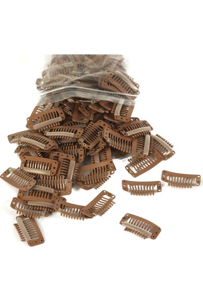 Miss Hair Saç Klipsi / Çıt Çıt Klips - Ch / 4 - Açık Kahve - 10 Adet