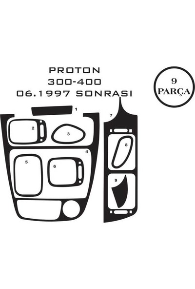 Carat Konsol Maun Kaplama Proton 300-400 97- 9 Parça Carat Konsol Maun Kaplama Proton 300-400 97- 9 Parça