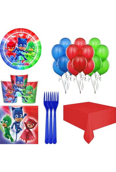Balonpark Pijamaskeliler 16 Kişilik Doğum Günü Malzemesi Parti Seti Paketi Balonpark Pijamaskeliler 16 Kişilik Doğum Günü Malzemesi Parti Seti Paketi