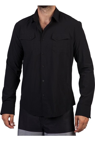 Exuma 7009 Erkek Uzun Kollu Outdoor Gömlek Siyah