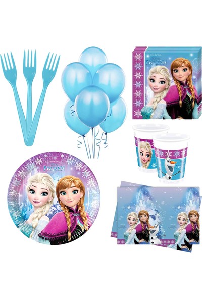 Balonpark Elsa Karlar ülkesi 16 Kişilik 8 Parça Doğum Günü Seti malzemeleri Balonpark Elsa Karlar ülkesi 16 Kişilik 8 Parça Doğum Günü Seti malzemeleri