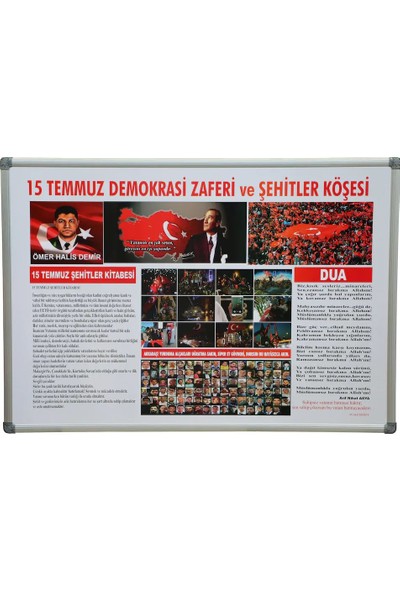 Abc 70X100 Cm Alüminyum Çerçeve 15 Temmuz Şehitleri Köşesi - Panosu