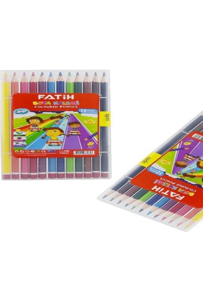 Fatih 12 Renk Tam Boy Çantalı Kuru Boya Kalemi