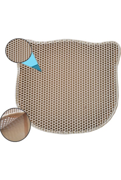 Pets Kedi Şekilli Elekli Kum Toplama Paspası Krem 58x67cm Pets Kedi Şekilli Elekli Kum Toplama Paspası Krem 58x67cm