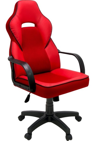 Ofisin Hazır İnka Yönetici Koltuğu Plastik Kol Ve Ayakli Kırmızı