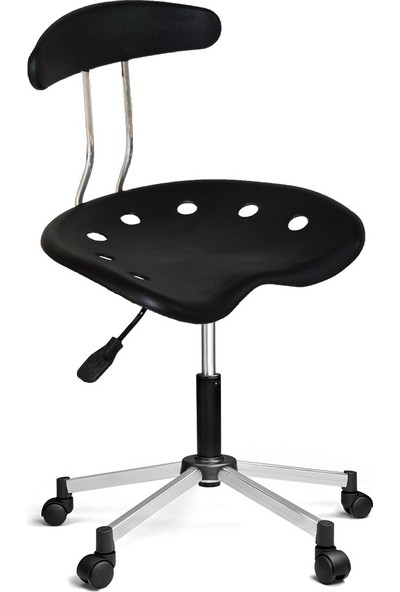 Ofisin Hazır Nil Sandalye Krom Ayakli Siyah