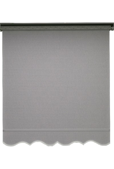 Perdejim Stor Perde İthal Saten Mat Gri - Montaj Aparatı ve Etek Hediyeli (Sınırsız Ölçü)