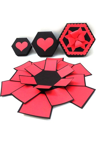 Hk Patlayan Kutu - Altıgen Üç Katlı Hk Patlayan Kutu - Altıgen Üç Katlı