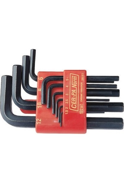 Cer-pa Alyan Anahtar Takımı Kısa - 10 Pcs.
