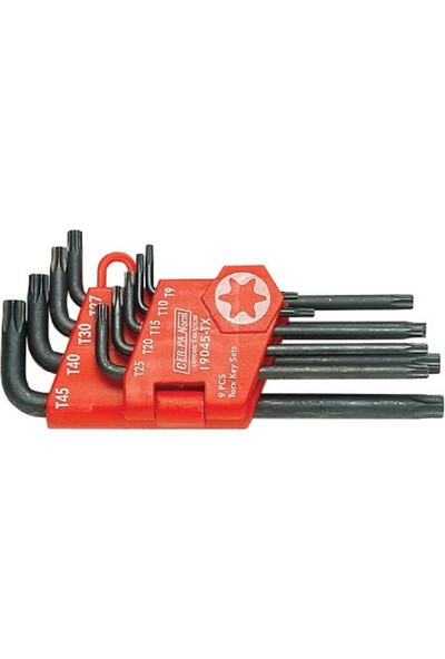 Cer-pa Torx Alyan Anahtar Takımı Uzun 9 Pcs. Cer-pa Torx Alyan Anahtar Takımı Uzun 9 Pcs.