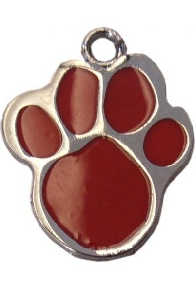Markapet Kırmızı Patili Kedi Köpek İsimlik Aksesuar 2 cm