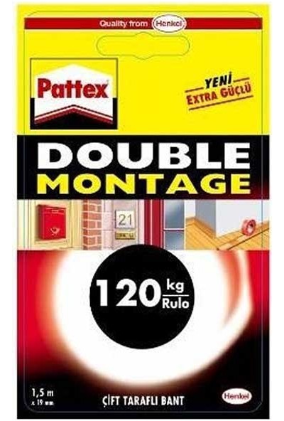 Pattex Çift Taraflı Bant Double Montage 1483609 Pattex Çift Taraflı Bant Double Montage 1483609