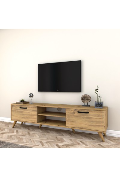 Rani A5 Duvar Tv Ünitesi Modern Ayaklı Tv Sehpası Ceviz Rani A5 Duvar Tv Ünitesi Modern Ayaklı Tv Sehpası Ceviz