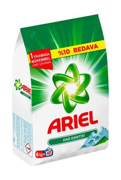 Ariel Matik Toz Deterjan 6 kg ( Dağ Esintisi - Beyazlar İçin ) Ariel Matik Toz Deterjan 6 kg ( Dağ Esintisi - Beyazlar İçin )