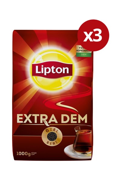 Lipton Extra Dem Dökme Çay 1000gr X 3' lü