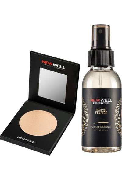 Newwell Hıghlıghter Porcelaın Pudra No:11 + Makyaj Sabitleyici Fixator 100 ml Newwell Hıghlıghter Porcelaın Pudra No:11 + Makyaj Sabitleyici Fixator 100 ml