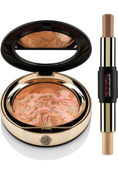 Newwell Terracotta Porcelain make-up D-142 15 gr + Newwell Stıck Contour & Hıghlıghter Newwell Terracotta Porcelain make-up D-142 15 gr + Newwell Stıck Contour & Hıghlıghter