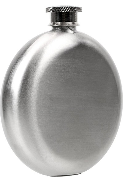 Güneş Çelik Mat Gri 5 oz 150 ml Yuvarlak İçki Matarası py81-5