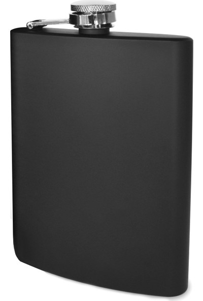 Güneş Çelik Mat Siyah 8 oz 240 ml İçki Matarası py77sy