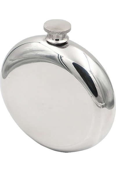 Güneş Çelik Parlak Gri 5 oz 150 ml Yuvarlak İçki Matarası py80-5