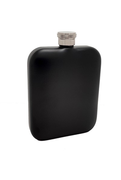 Güneş Çelik Üzeri Mat Siyah 5 oz 150 ml İçki Matarası py84sy