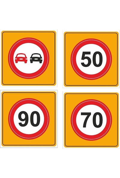 Martı Safety Galvaniz Sac Trafik Tabelası 40 x 40 cm 1.5 mm