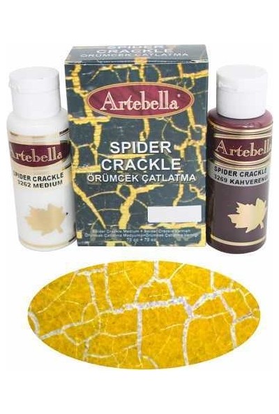 Artebella Artebella Örümcek Çatlatma 3265 Sarı 70 cc Medium + 70 cc vernik Artebella Artebella Örümcek Çatlatma 3265 Sarı 70 cc Medium + 70 cc vernik