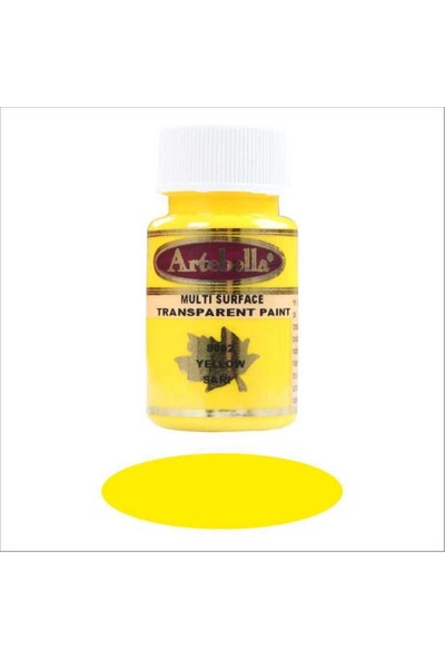 Artebella Multi Surface Transparan Boya 50 cc Sarı 8002 Artebella Multi Surface Transparan Boya 50 cc Sarı 8002
