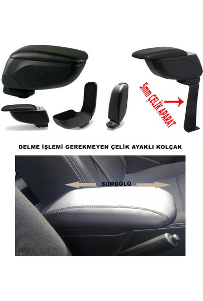 KalitePLUS Fiat Grande Punto 2008 Model Kol Dayama Siyah Kolçak Delme Yok KalitePLUS Fiat Grande Punto 2008 Model Kol Dayama Siyah Kolçak Delme Yok