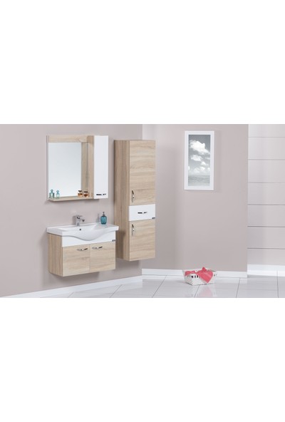Aquanil Açelya Banyo Dolabı 80Cm Sonomo