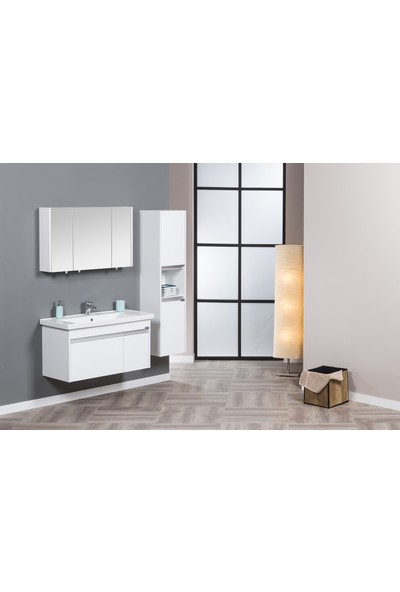 Aquanil Begonya Banyo Dolabı 100Cm Beyaz