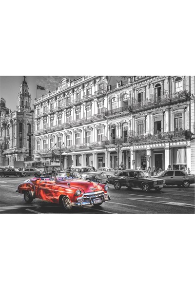 Puzz (68x48 cm) 1000'li Yapboz Kırmızı Araba