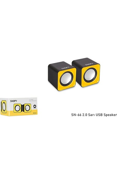 Snopy Sn-66 2.0 Sarı Usb Speaker Sn-66-S