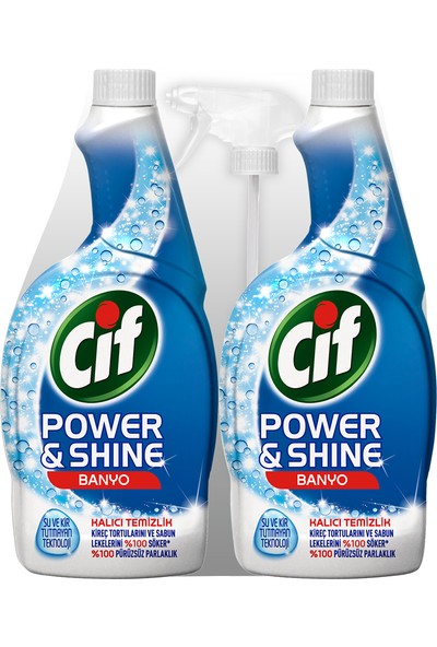 Cif Power&Shine Banyo Sprey 2 x 750 ml Cif Power&Shine Banyo Sprey 2 x 750 ml