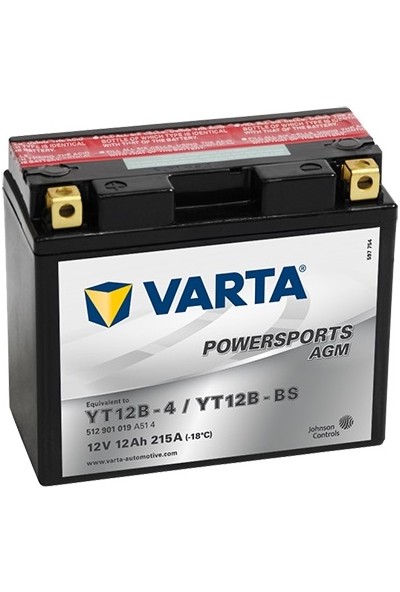 Varta Motosiklet Aküsü Yt12B-BS (Ducati 696 Monster 09-10) Varta Motosiklet Aküsü Yt12B-BS (Ducati 696 Monster 09-10)