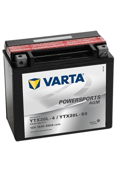 Varta Motosiklet Aküsü Ytx20L-Bs (Harley-Davidson Wide Glide 11-) Varta Motosiklet Aküsü Ytx20L-Bs (Harley-Davidson Wide Glide 11-)