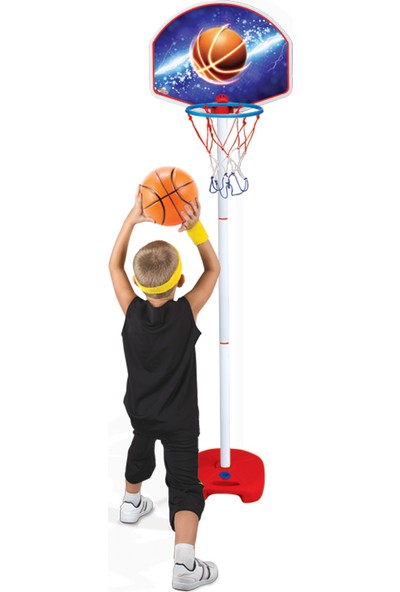 Dede Ayaklı  Ayarlanabilir 3 Farklı Boy Basket Potası Ve Top