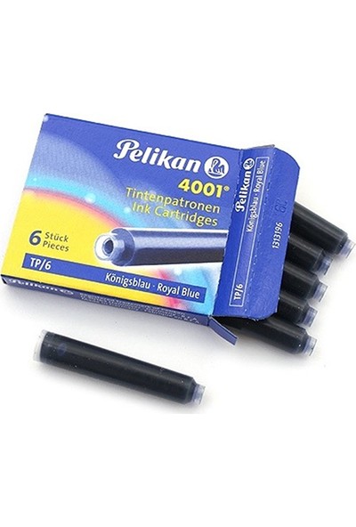 Pelikan Dolmakalem Kartuşu 4001 Kısa Roy.Mavi 6 Lı