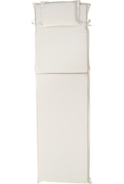 Akrilik Yastıklı Şezlong Minderi Krem